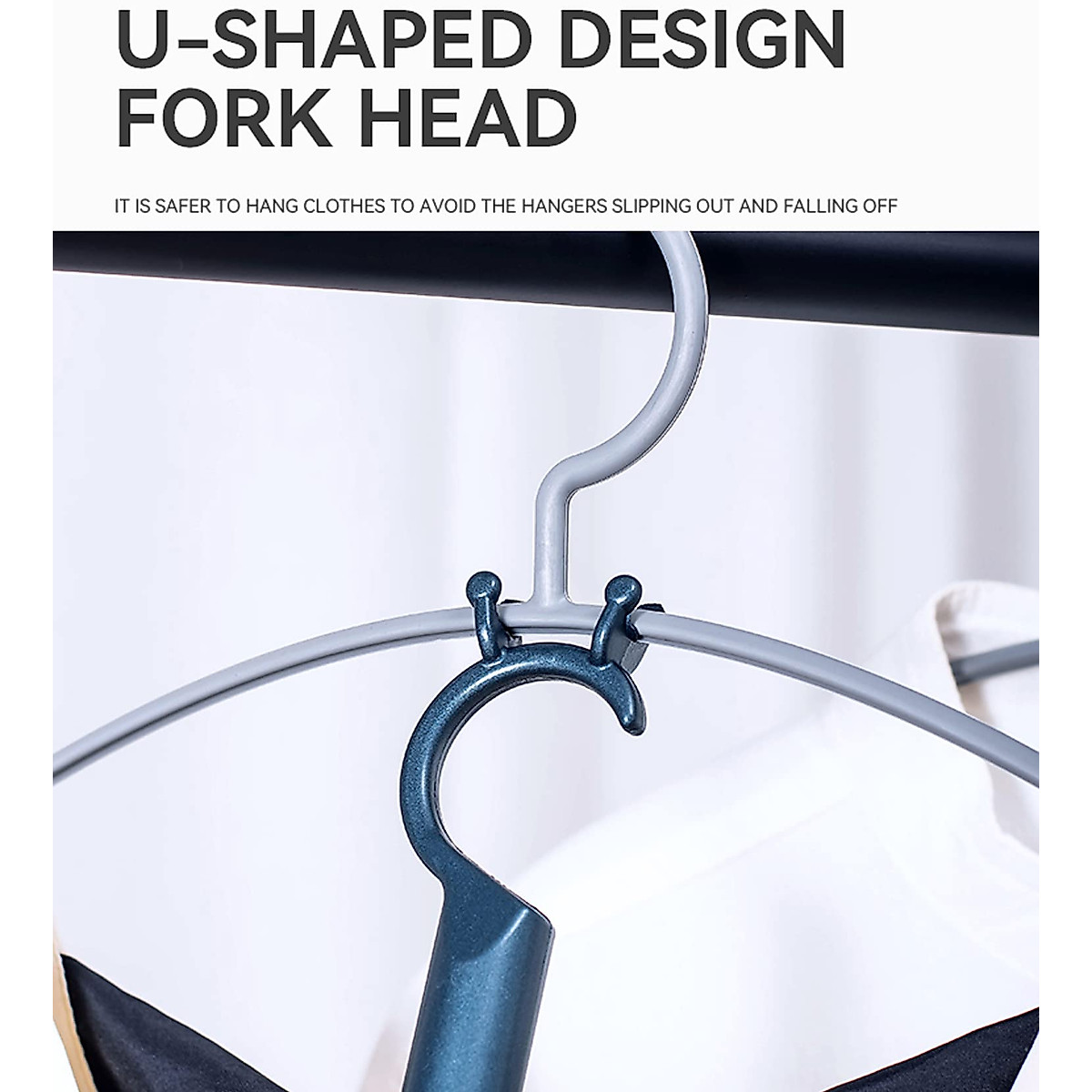 55'' Retractable Reach Sticks Extend Utility Pole Hook Adjustable Long Reach Stick for Closet/Ceiling/Shelf, Blue