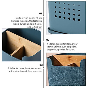 Cabilock Spoon Fork Organizer 1pc Cutlery Storage Box Basketball Pp Tableware Kitchen Utensils Container