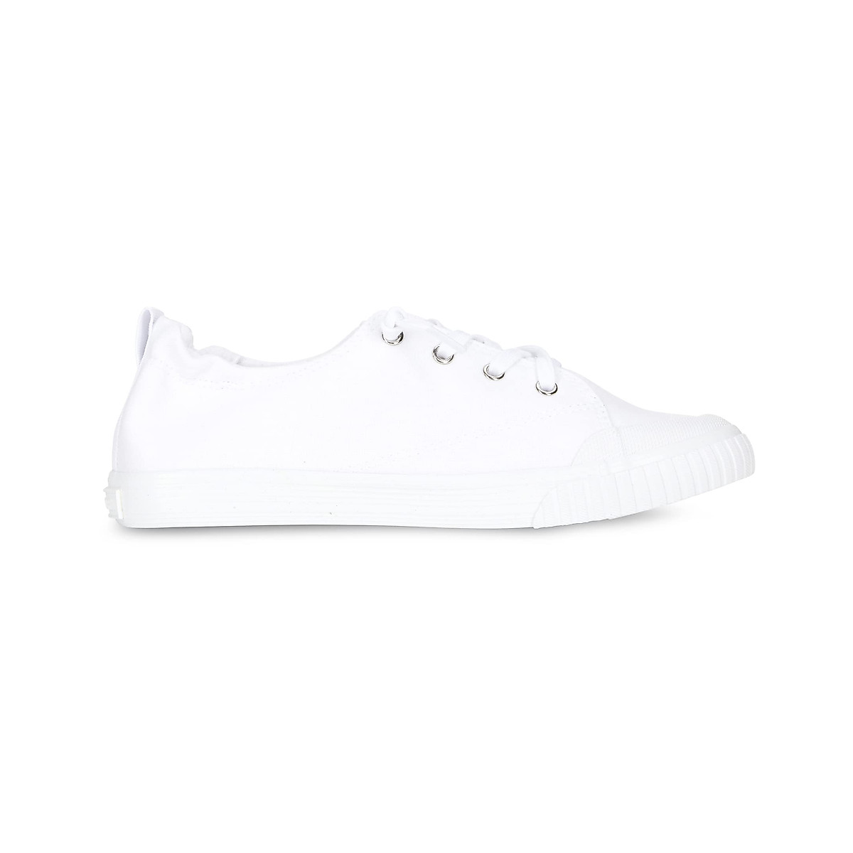 TRETORN Meg Womens Slip On Sneakers | Scrunch Back Slide Cushioned Insole & Rubber Outsole, White, 6