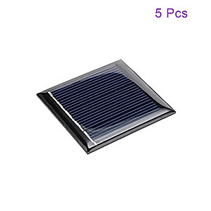 DMiotech 5 Pack 2.5V 100mA 50mm x 50mm Mini Solar Panel Cell for DIY Electric Power Project