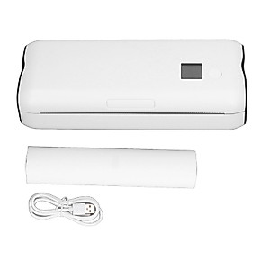 TIKATARER Portable Printers wirelesss for Travel, A4 Thermal Printer Thermal Printer Inkless Printer bluetooths Rechargeable Portable Inkless Thermal Printer for Home School Office