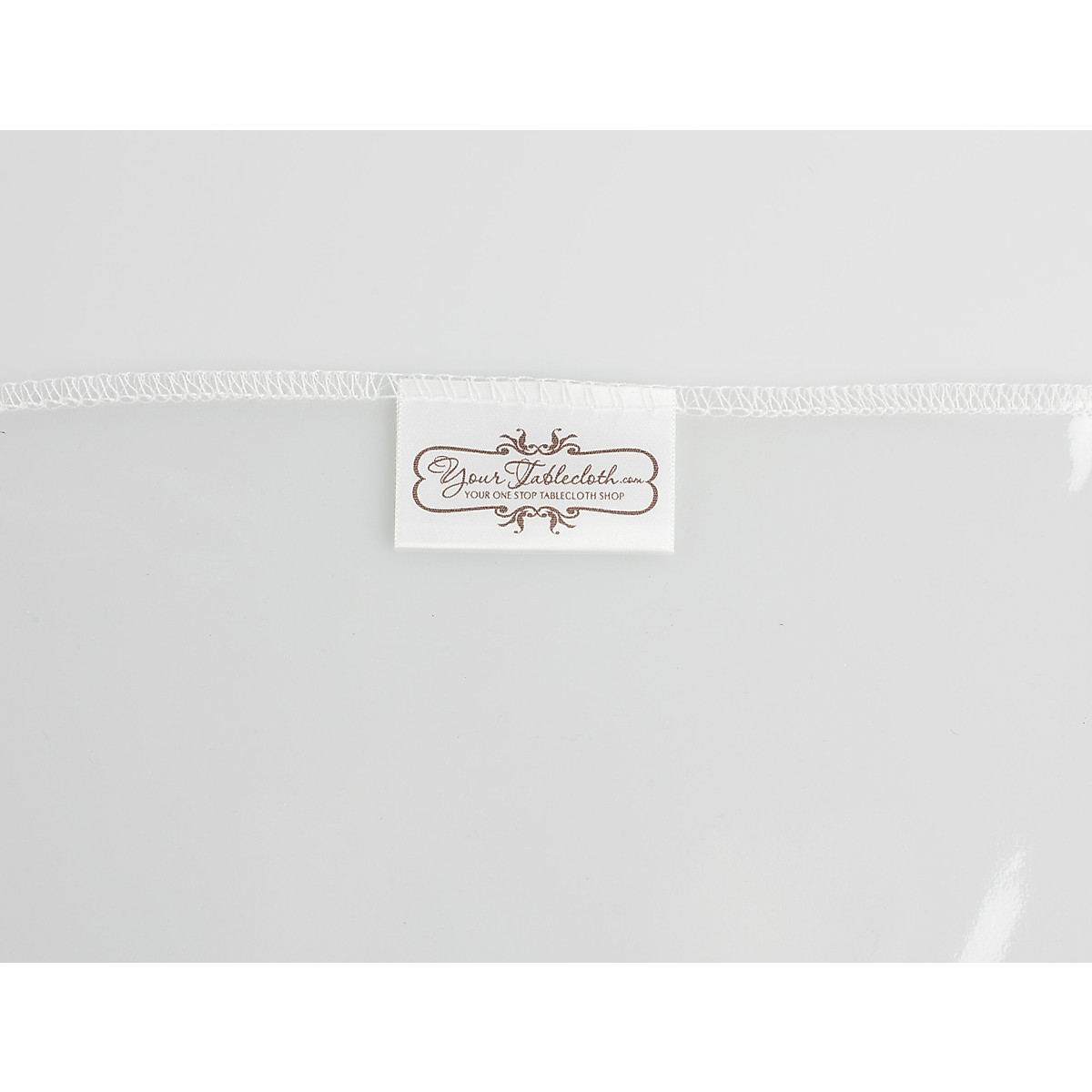 Yourtablecloth Heavy Duty Clear Vinyl Round Fitted Tablecloth (Table Cover) Elasticized Tablecloth Great for protecting your fine tables and table linen 48”