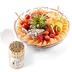 Mini Bamboo Forks 3.5 inch, Cocktail Forks Appetizer Forks, Small Forks for Appetizer, Disposable/Tiny/Food Picks for Party Fruit/Charcuterie Accessories, Wooden/Wood Toothpick Kids Safe. 110 PCS