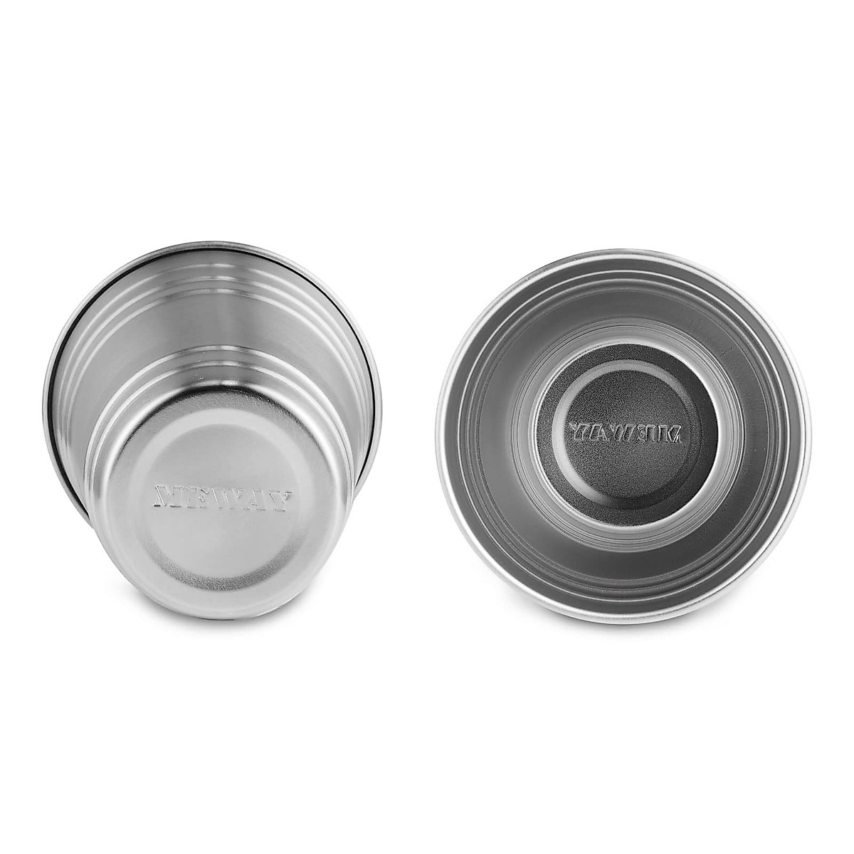 MEWAY Premium Stainless Steel Cups 24 oz Pint Cup Tumbler (12 Pack) - Premium Metal Cups - Stackable Durable Cup，Chilling Beer Glasses, for Travel, Outdoor, Camping, Everyday