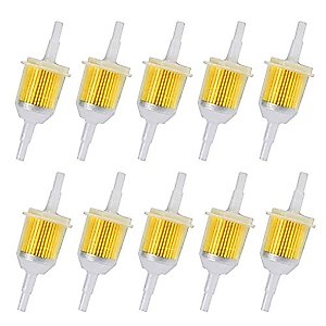 Zemoner 10 Pcs Gas Inline Fuel Filters 1/4 Inch x 5/16 Inch Small Engine Replaces fit for Kawasaki Kohler Briggs Stratton John Deere