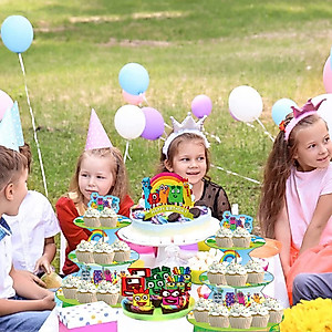 Number Blocks Cupcake Stand, Number Theme Birthday Party Decorations, 3-Tier Dessert Stand Birthday Party Supplies Numberblocks Cupcake Decor for Baby Shower Kids Birthday