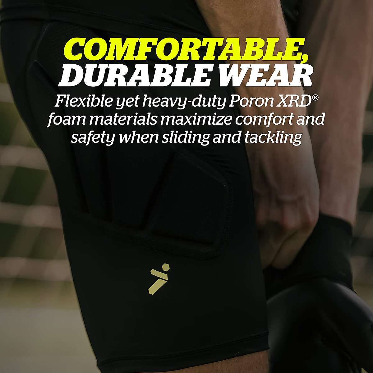 Storelli BodyShield Unisex Goalkeeper Sliders 2.0, High-Impact Protection, Sweat-Wicking, UV-Resistant Athletic Undershorts for Soccer & Heavy-Duty Sports | Black | Large