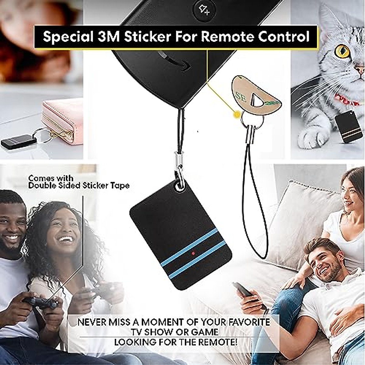 Key Finder Anti Lost Tag Beeper trackers - Locator to Find Lost TV Remote Control, Keys, Purse, Pets - Quick Finder Keychain Tracker Tags - Find Your Belonging Items Quickly