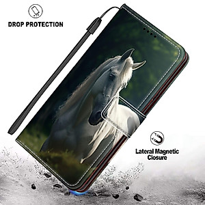ZHOUZHANGDI Wallet Case Suitable for Google Pixel 8 Pro with Horse-aa29 Pattern with Card Slot and Wrist Strap Dust-Proof and Drop-Proof PU Leather Flip Cover Smartphone Wallet Case