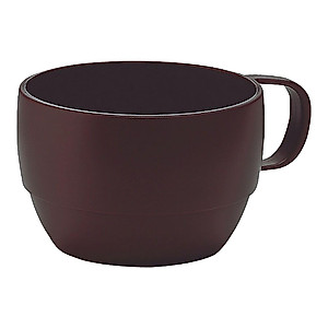 Japanese Microwavable Soup Mug Unbreakable for Kids Camping Travel Water Tea Coffee Milk Juice Mug 12 ounce BPA Free Non-Toxic Dishwasher Safe Made in Japan,Chocolate