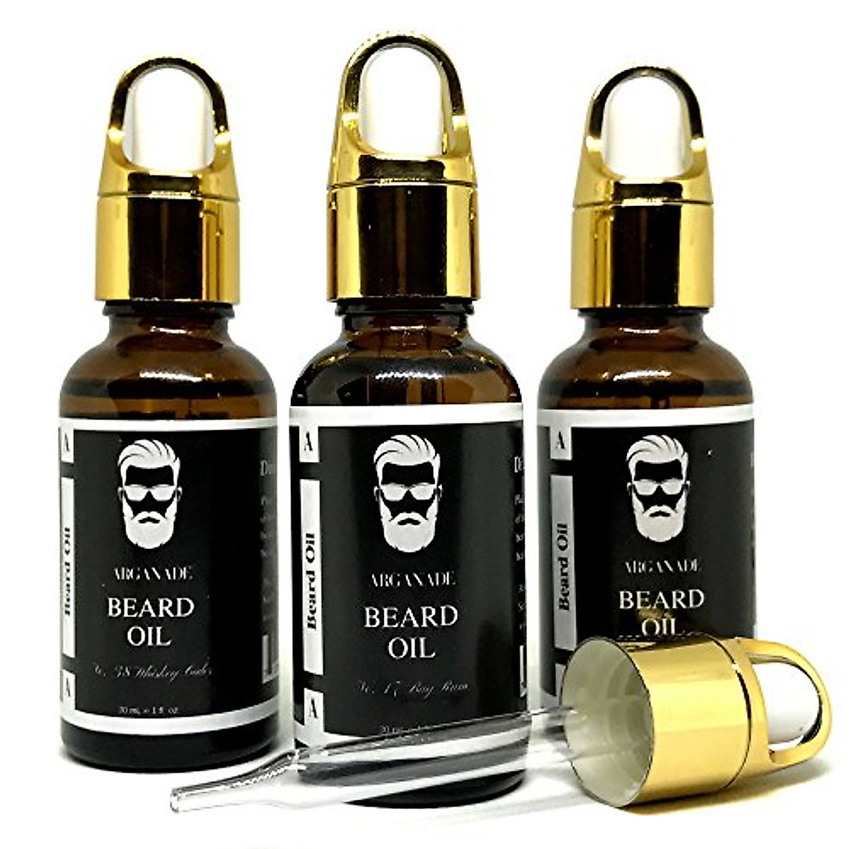 Arganade Premium Beard Oil - Leave-in Conditioner & Softener - Beard Growth Stimulating Oil (Bay Rum)