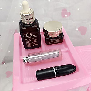 WQURC Lovely Girls Receiving Storage Cabinets Box Room Desktop Makeup Organizer With Four-tier Desk Receiving Drawers N Pink Bowknot (1)