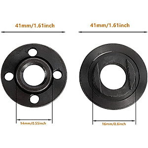 Grinder Angle Spanner Wrench Flange Nut for Dewalt 193465-4 Black Decker Ryobi Makita 4.5 Inch 5 Inch 5/8-11, 1PC Angle Grinder Flange Wrench and 4PCS Flange Nuts