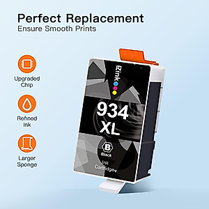E-Z Ink (TM Compatible Ink Cartridge Replacement for HP 934 934XL 934 XL High Yield to use with HP Officejet 6812 6815 OfficeJet Pro 6230 6830 6220 6800 6820 6822 6825 6835 6836 Printer (2 Black)