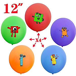Win3terz Birthday Party Supplies ,Including Number Theme Including Spoons, Fork, Knife,napkins，Hanging Swirls Decorations，Plates, Cake Toppers, Cupcake Topper,Happy Birthday Banners Balloons and Tablecloths for Girls Boys Party Favors For Birthday Party