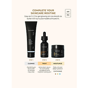 Buttah Skin by Dorion Renaud Complete Melanin-Rich Skin Care Kit | Shea Butter, Vitamin C Serum, Facial Cleanser | Organic & Natural | Black-Owned