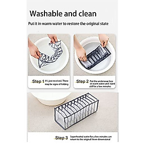 SERN Drawer Closet Foldable Underwear Organizer for Sock/Ties,Bras,Underwear Storage Box