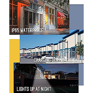 Favorwe Solar Street Lights Outdoor 450W - 32500 Lumens LED Street Light Waterproof Solar Dusk to Dawn Powered with Remote Control Solar Street Light for Parking Lot, Yard, Garden, Patio, Stadium