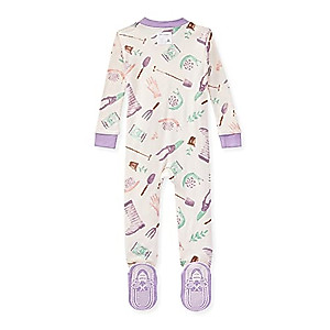 Burt's Bees Baby baby girls Ly28572-llt-12m and Toddler Sleepers, Garden Goods Lilac, 12 Months US