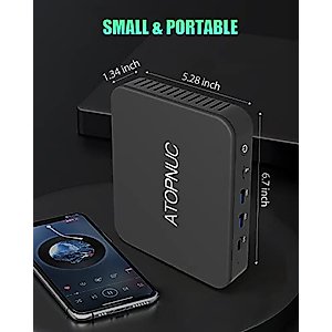 Mini PC Windows 10 Pro, Intel Celeron N4020,Mini Desktop Computer 4GB DDR4 128GB eMMC, Micro Computer 4K Suppport, 2.4/5G WiFi Bluetooth 5.0, Gigabit Ethernet, for Business, Home