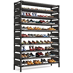 Tribesigns 10 Tiers Shoe Rack, Large Capacity Shoe Organizer, Shoe Shelf for 50 Pair, Large Shoe Rack, Extra Large Shoe Shelf