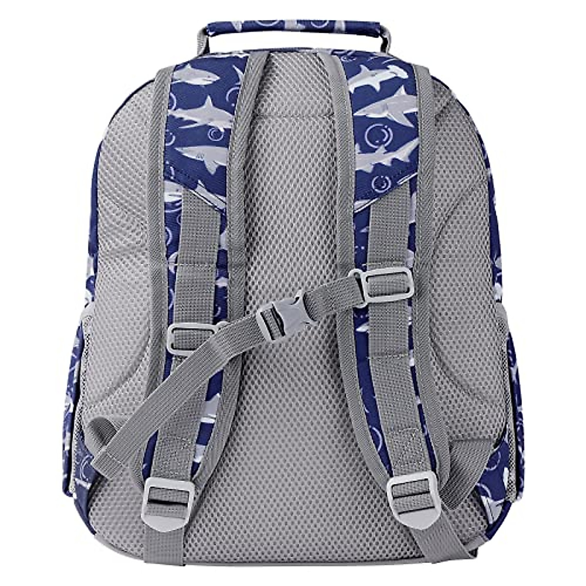 Choco Mocha Shark Backpack for Boys Pre-K Backpack for Boys Preschool Backpack for Kids Kindergarten Backpacks for Boys 15 inch Backpack for Boys Shark Bookbag 3-5 4-6 with Chest Strap Blue