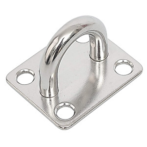 Wall Ceiling Mount Pad Eye Plate, Heavy Duty Marine Hardware Staple Loop U-Shaped Ring Hook Sail Shade Hardware, Suspension Kit for Resistance Training Straps,Yoga Swings, Hammock & Gym Accessories