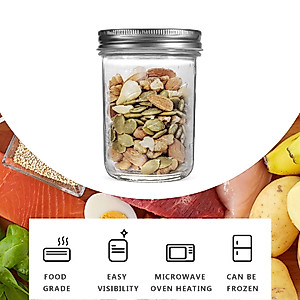 OAMCEG 6 Pack Mason Jars 16 OZ Smoothie Cup 16 OZ with Lids and Straws, Regular & Wide Mouth Mason Jar, 100% Recycled Sipper Mason Jar Drinking Glasses/Jars/Mugs, One Size