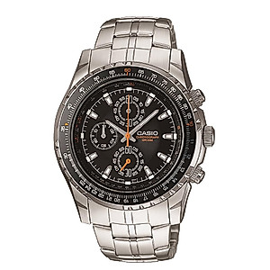 Casio Men's MTP4500D-1AV Slide Rule Bezel Analog Chronograph Aviator Watch