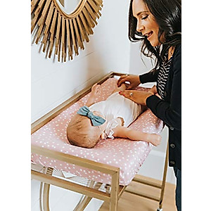 Premium Knit Diaper Changing Pad Cover"Lucy" by Copper Pearl