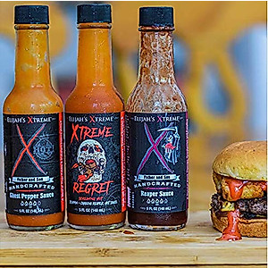 Elijah's Xtreme Ghost Pepper Hot Sauce, Handcrafted Award Winning Blend of Ghost Peppers, Habanero Garlic & Lime, Extreme Heat & Flavor