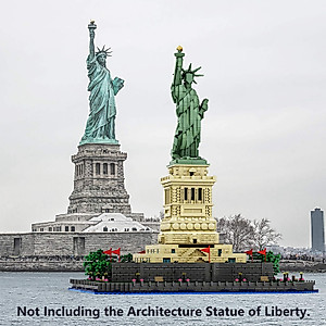 VONADO Base for Architectural Statue of Liberty Building Blocks, MOC 49317 Model Building Bricks Kit Stand for Gifts, Building Set Toy for Party Birthday and Holiday(2677Pieces)
