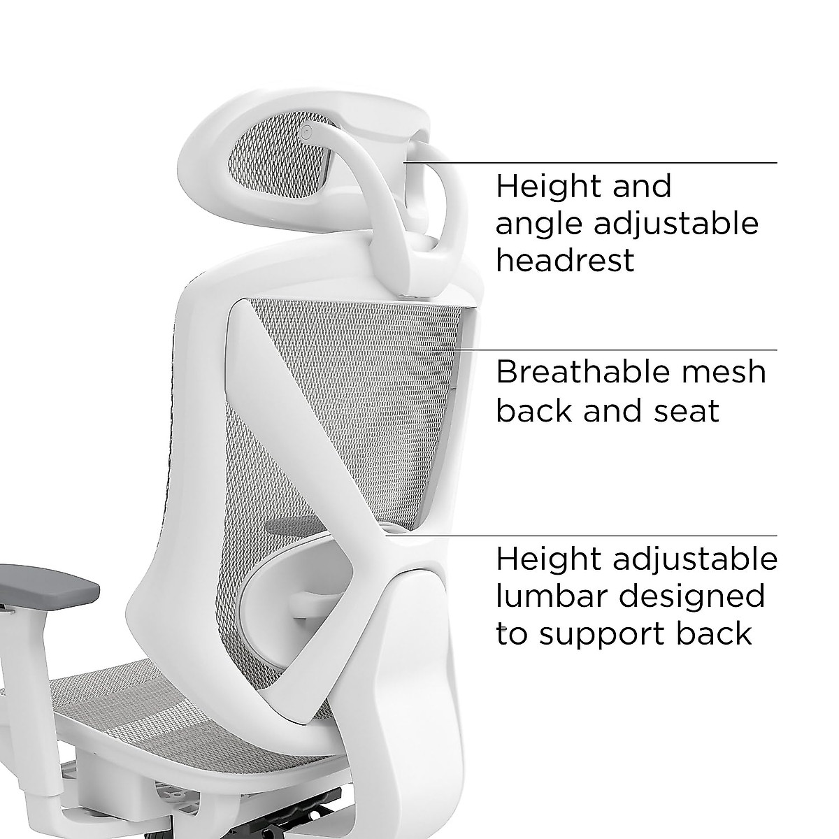 Union & Scale Flexfit Dexley Ergonomic Mesh Swivel Task Chair, Gray (UN61365)