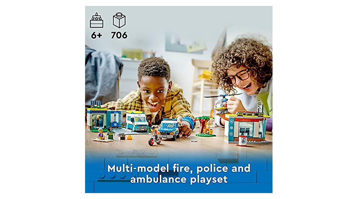 LEGO City Emergency Vehicles HQ Set - Rescue Vehicles & Accessories