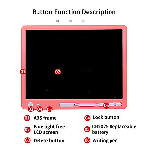 DIGGTORRE LCD Writing Tablet for Kids - 10 Inch Colorful Screen Drawing Tablet, Erasable Reusable Drawing Pads, Educational Toy for 3 4 5 6 7 8 Years Old Boys Girls Gift