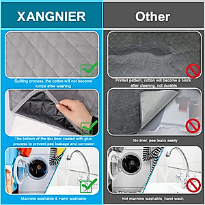XANGNIER Guinea Pig Cage Liner-2 Pack 47" X 24" Washable Guinea Pig Bedding,Waterproof Reusable & Anti Slip Super Absorbent Fleece Pee Mat for Small Animals Rabbit Hamster Rat,Guinea Pig Accessories