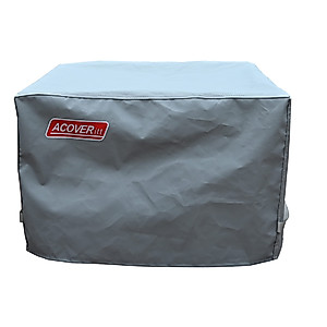 acoveritt Rectangle Patio Ottoman Cover, Waterproof Outdoor Ottoman Cover with Handles, Patio SideTable Cover, Heavy Duty Outdoor Furniture Cover(Gray)