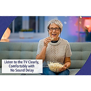 【NEW Model】Seniors & Hard of Hearing | Dual Wireless TV Headset by AudioRange | Delay-Free, Lightweight, Comfortable, Rechargeable In-Ear Headphones for TV Watching, Television Amplifier