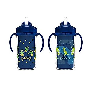 Dr. Brown's Milestones Insulated Sippy Cup with Straw and Handles - Blue - 10oz - 2-Pack - 12m+