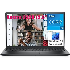 Dell Vostro 3520 15.6" Business Laptop Computer, Intel Quad-Core i5-1135G7 up to 4.2GHz (Beat i7-1065G7), 32GB DDR4 RAM, 1TB PCIe SSD, 802.11AC WiFi, Bluetooth, Carbon Black, Windows 11 Pro