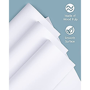 White Cardstock Paper 8.5 x 11, 60 Sheets 250g Premium White Card Stock Printer Paper, Heavy Construction Paper for card making, scrapbooking, craft