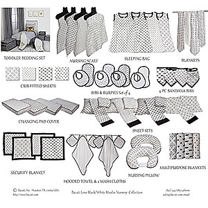 Bacati Love Baby A Countivity Gym with Mat, Black/Gold