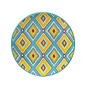 Certified International Damask Floral 6" Canape/Luncheon Plates, Set of 6 Assorted Designs, MULTI COLOR