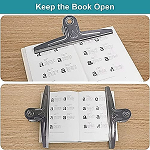 Extra Large Bull Clips Stainless Steel, Coideal 2 Pcs 30cm Jumbo XXL Silver Metal File Binder Clip Clamps Heavy Duty for Home Office School (11 4/5 Inch)