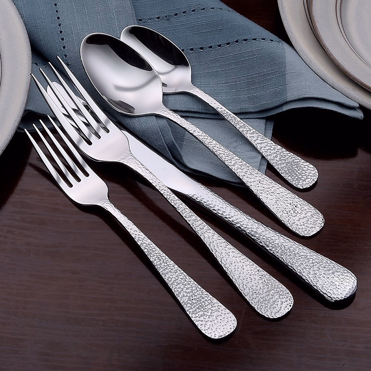 Liberty Tabletop Providence 45 Piece Flatware Set Service for 8 Silverware Made in USA