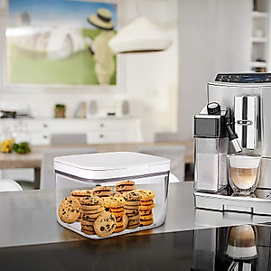 KoKone Flour Storage Container Airtight Rice Container for Kitchen Plastic Rice Dispenser with Lid & Cup Practical Food Storage Container for Grain Sugar Oatmeal Laundry Pods Dishwasher Pods