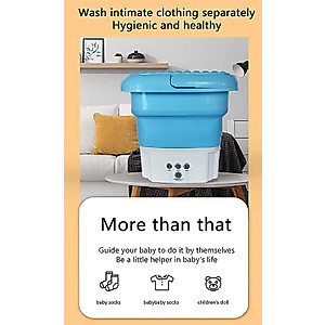 Luxmars Portable Washing Machine and Dryer Combo Mini Folding Washing Machine Washer