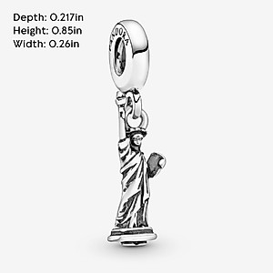 Pandora New York Statue of Liberty Dangle Charm Bracelet Charm Moments Bracelets - Stunning Women's Jewelry - Gift for Women in Your Life - Made with Sterling Silver