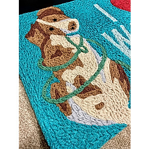 Jellybean Indoor/Outdoor Decorative I Luv Walks Accent Rug - 21" X 33"