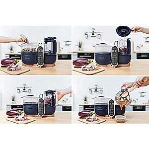 BabyMoov Duo Meal Station, 6 in 1 Touchscreen Baby Food Processor with Steamer | Multi-Speed Blender | Warmer | Puree | Defrosts | Sterilize | 500W Capacity Bundled with HogoR Organic Baby Food Maker Cookbook